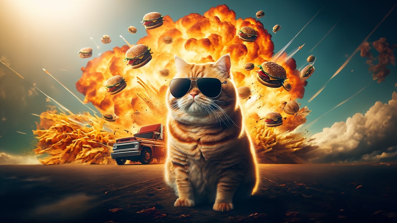 Ginger cat exploded McDonald's - YouTube