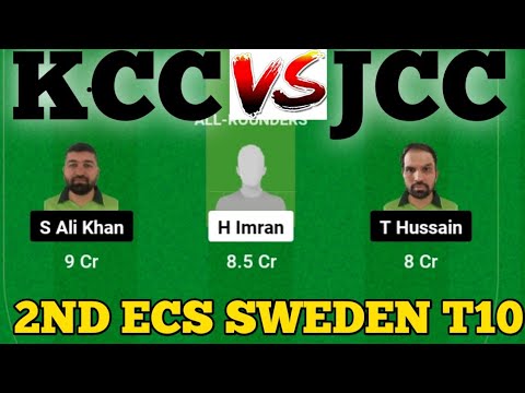 KCC vs JCC || JCC vs KCC Prediction || KCC VS JCC 2ND ECS SWEDEN T10 ...