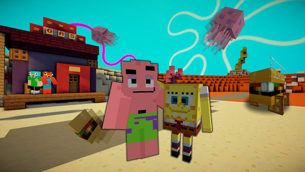 The SpongeBob Movie - Minecraft Edition #3 Lost In Desert! Official ...
