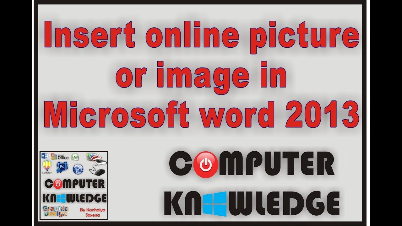 Insert online picture or image in Microsoft word 2013 - YouTube