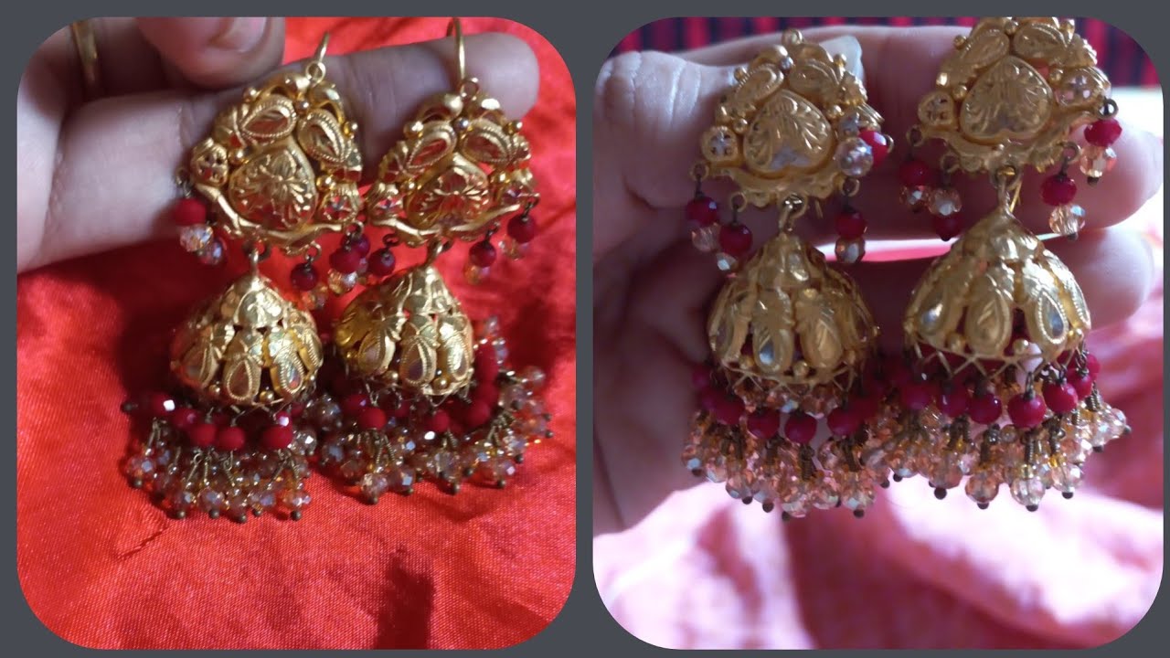 Gold jhumki design/ amazing kara design @fatimafashion6334 - YouTube