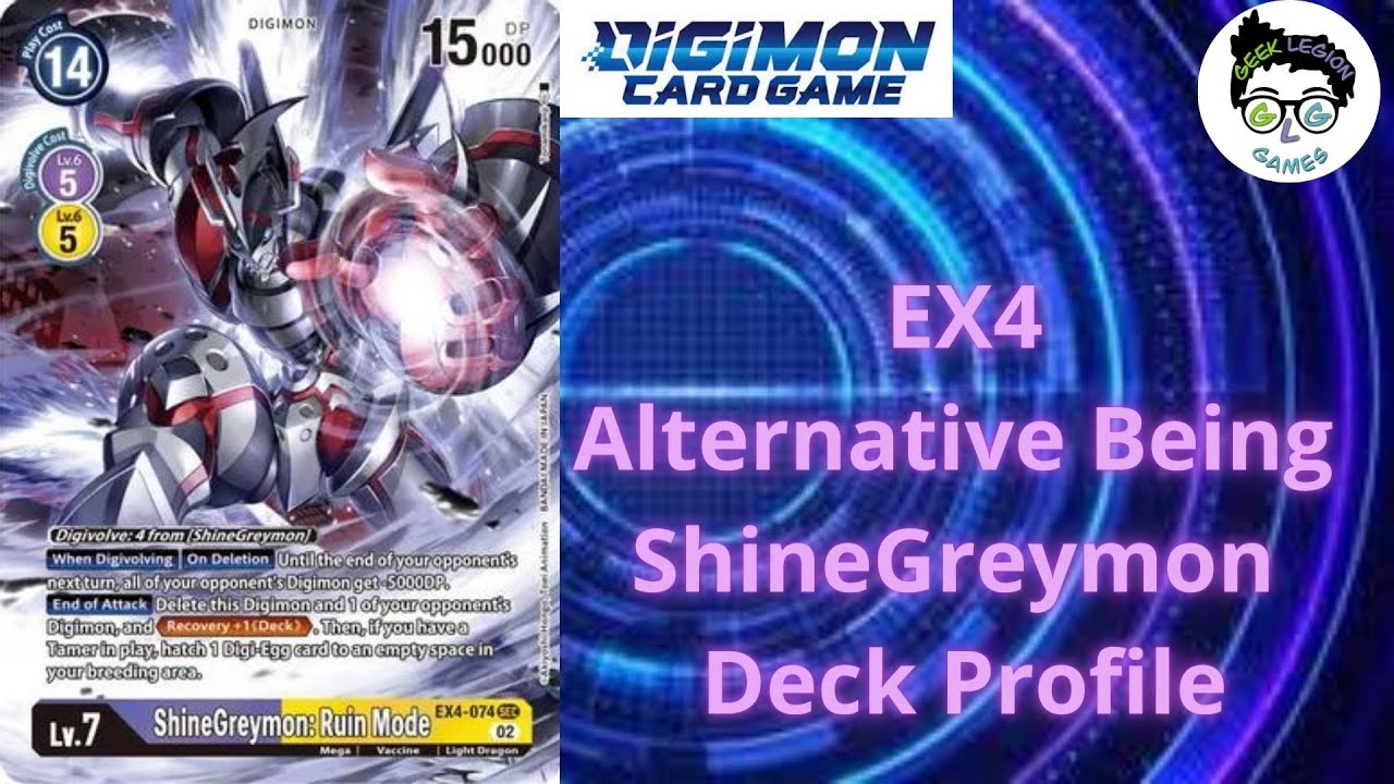EX-04 ShineGreymon Deck Profile | Digimon Card Game - YouTube