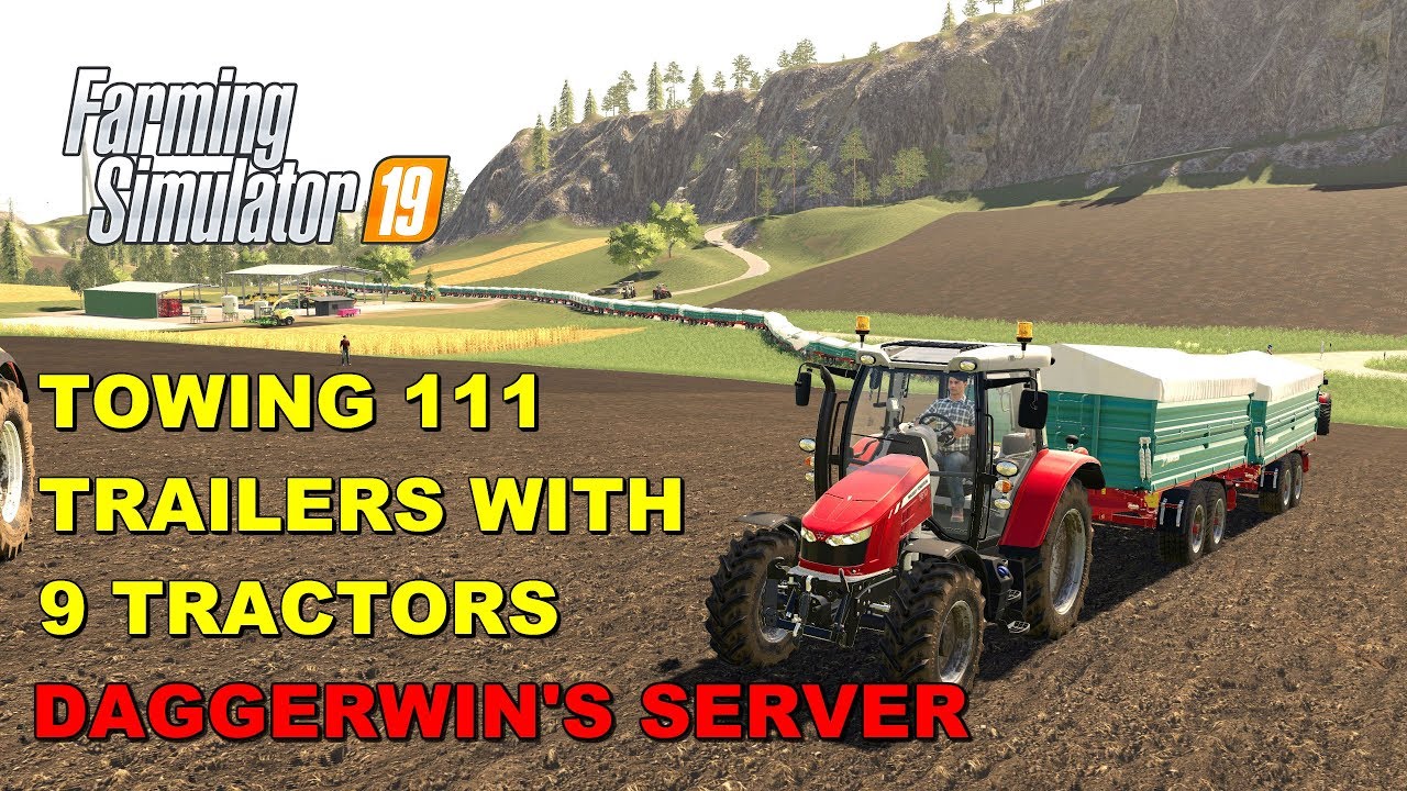 Farming Simulator 19 Daggerwin's Server Massive Road Train - YouTube