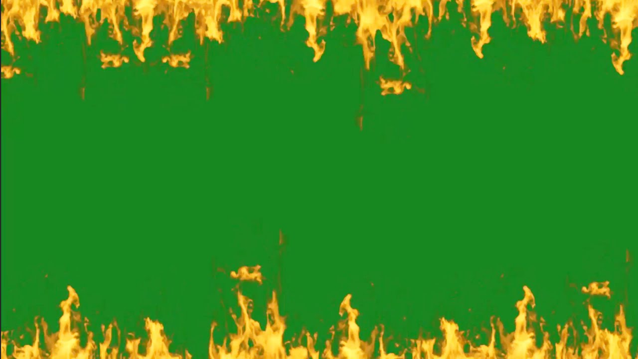 Fire burning border frame Green screen effects HD। Fire Green Screen HD ...