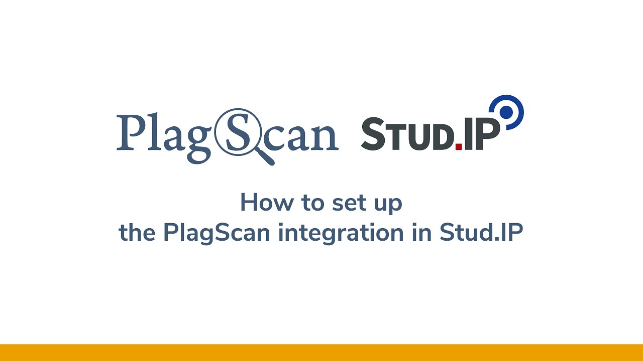 How to set up the PlagScan integration in Stud.IP - YouTube