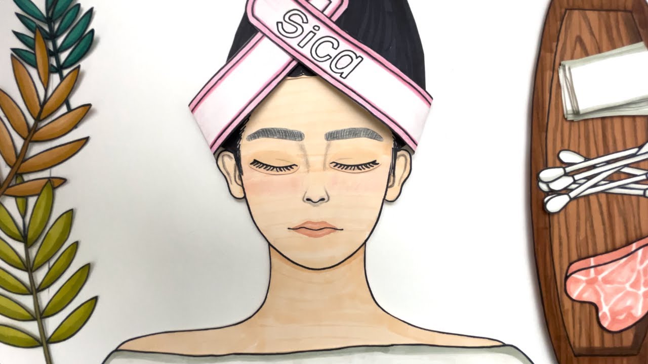 Spa Treatment ASMR | facial, skincare, paperdiy, paper play | layered ...