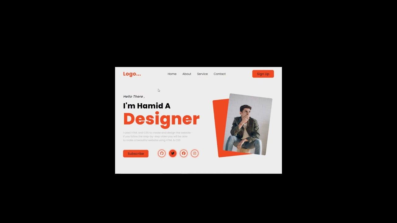 Create A Website Design Using Pure Html And Css Only Design Css Website Javascript Js