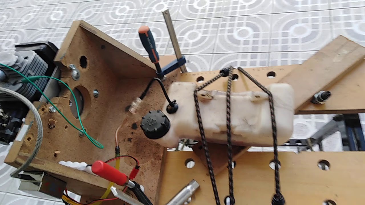 Rc converted 40cc Engine running - YouTube