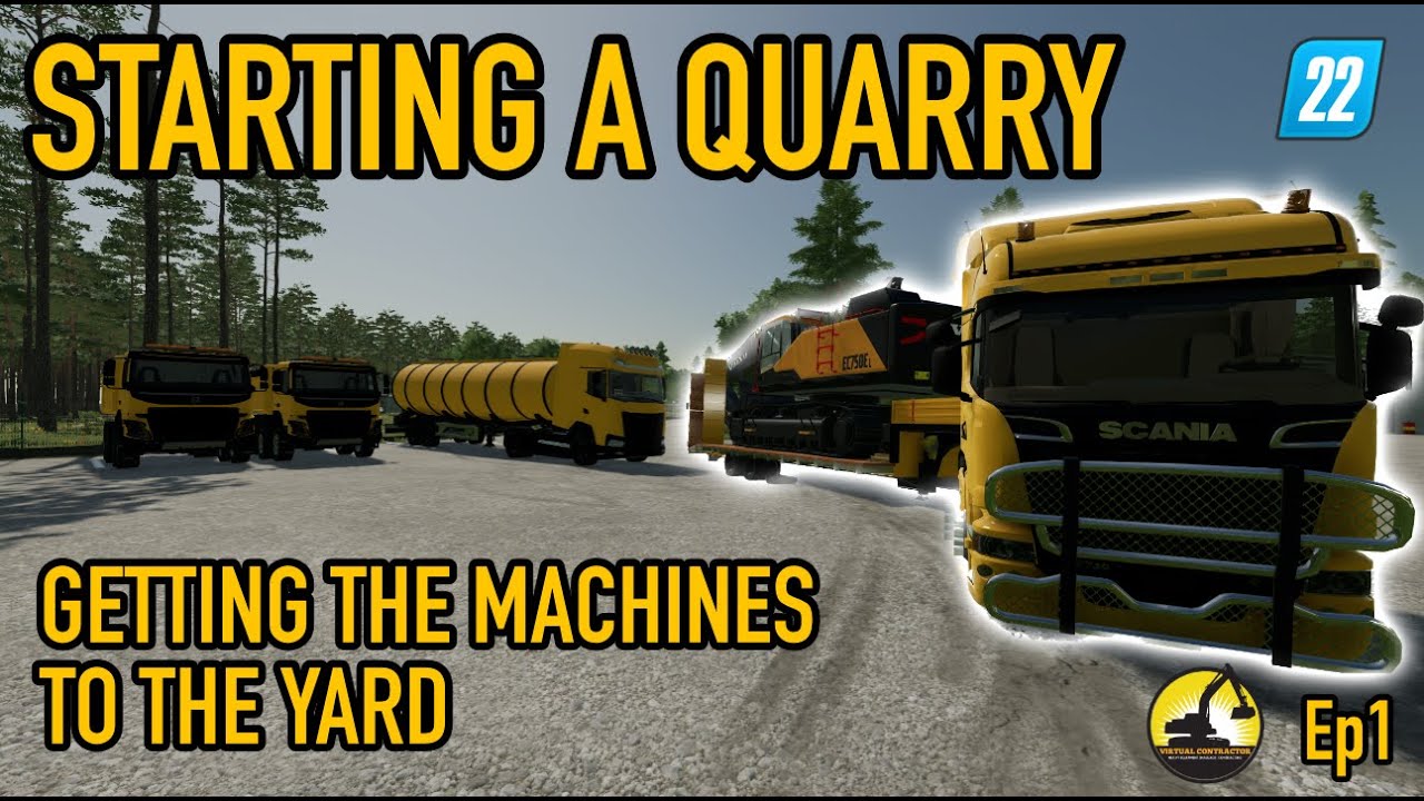 FS22 - STARTING A QUARRY & FIRING UP THE WASHPLANT | GREENWATER EP 1 ...