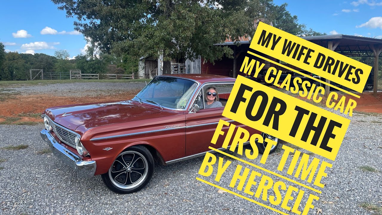 My wife drives one of our classic cars to a cruise in. First time ...