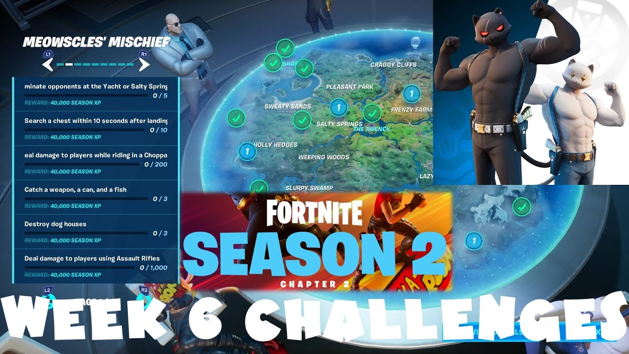 (Chapter 2) ALL Week 6 Challenges Guide - Season 2 - Fortnite Battle ...