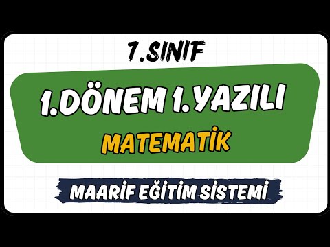 7.Sınıf Matematik 1.Dönem 1.Yazılı Yazılıya Hazırlık +PDF  ( Yeni ) | Soruları ve Çözümleri