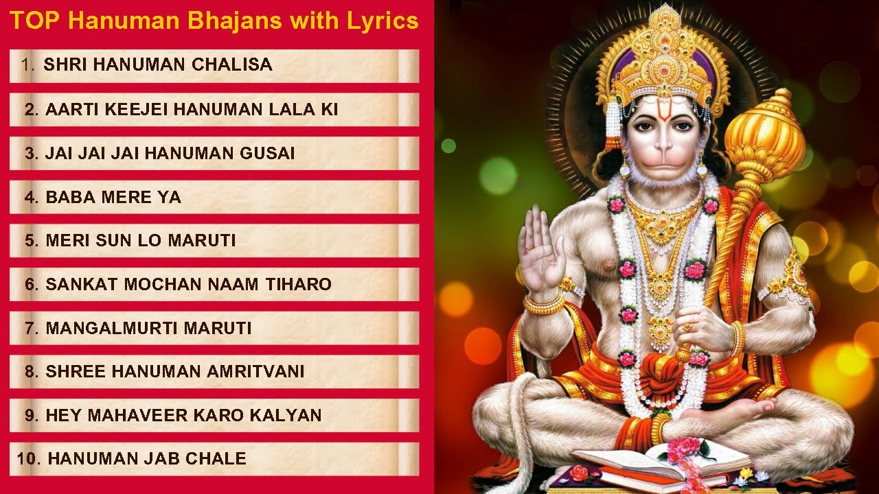 Top Hanuman Bhajans with Lyrics - 1 Hour Compilation - YouTube