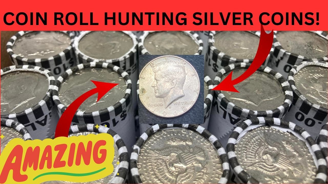 COIN ROLL HUNTING HALF DOLLAR ROLLS FOR SILVER COINS! - YouTube
