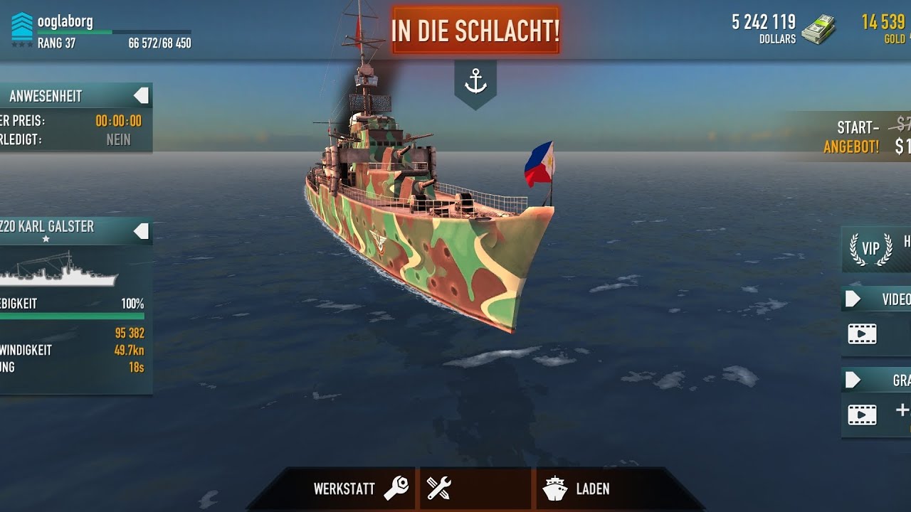 Z20 Karl Galster (again) | Battle Of Warships - YouTube
