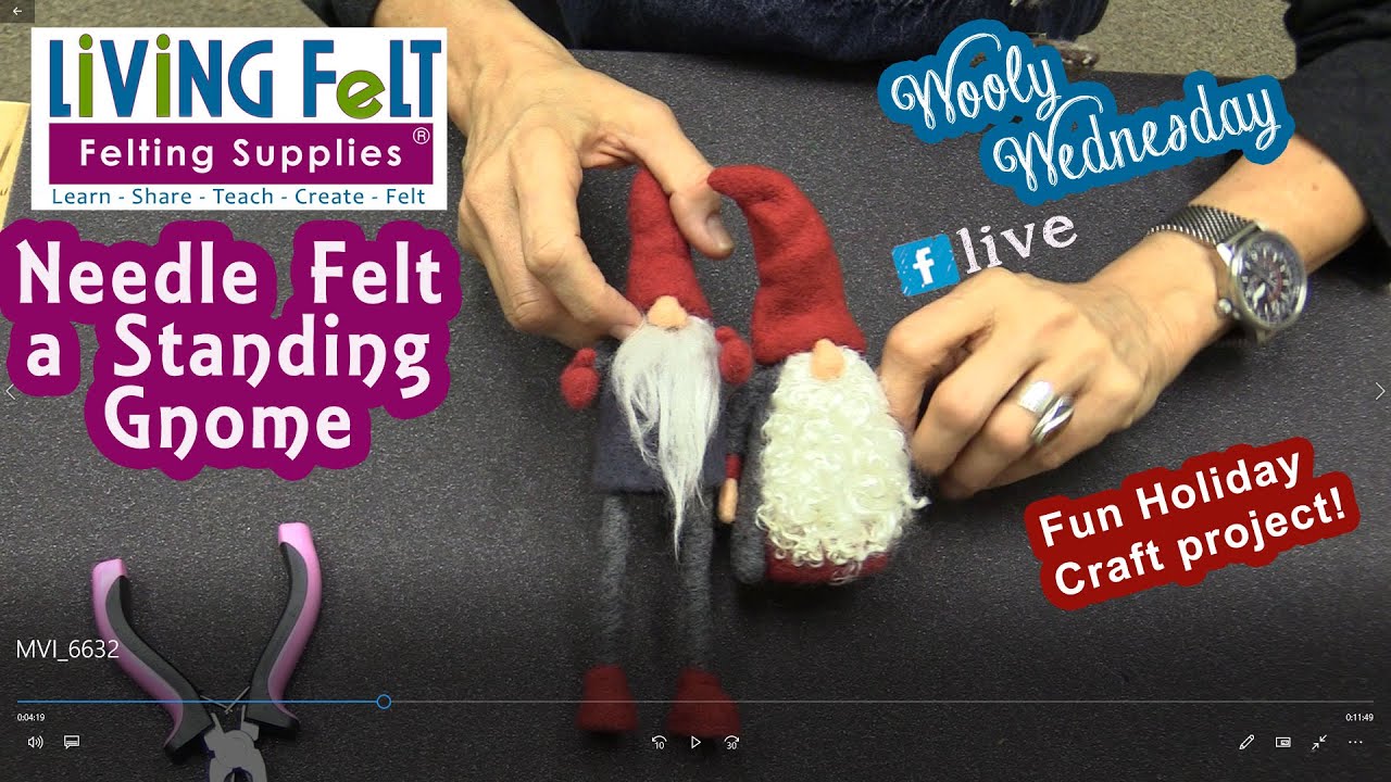 How to Needle Felt a Standing Gnome (Scandinavian Style) Free Tutorial ...