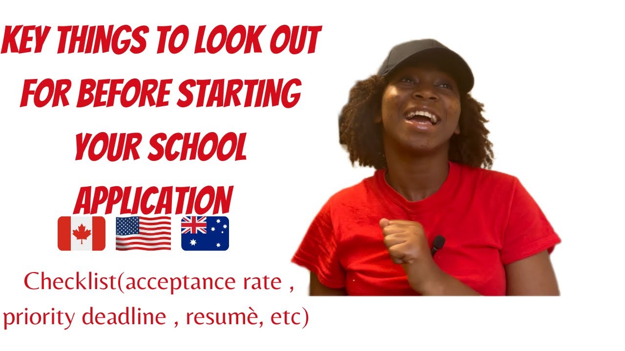 MOST IMPORTANT CHECKLISTS YOU MUST TICK IN YOUR SCHOOL APPLICATION ...