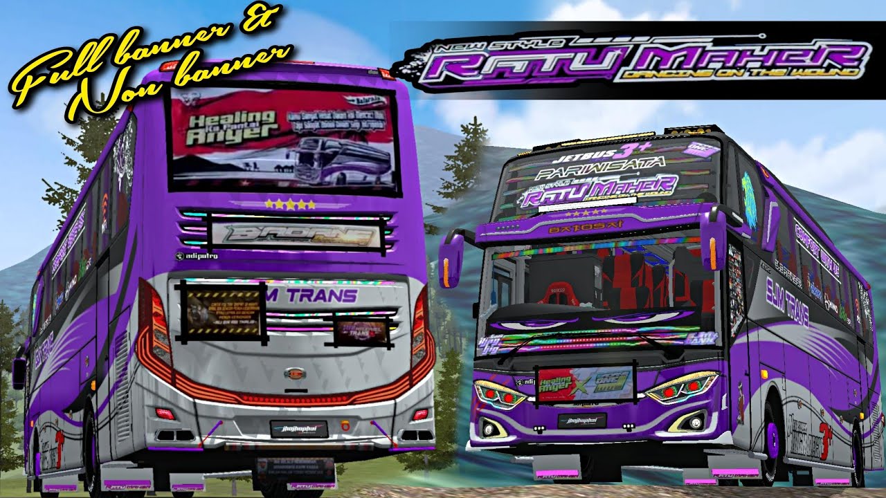 RATU MAHER JOIN TREND🔥 SHARE LIVERY SJM TRANS FULL BANNER TRIP ANYER 2024 MOD BUSSID KP PROJECTS ...