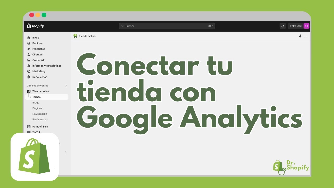 Cómo conectar tu tienda de Shopify con Google Analytics 4 - YouTube