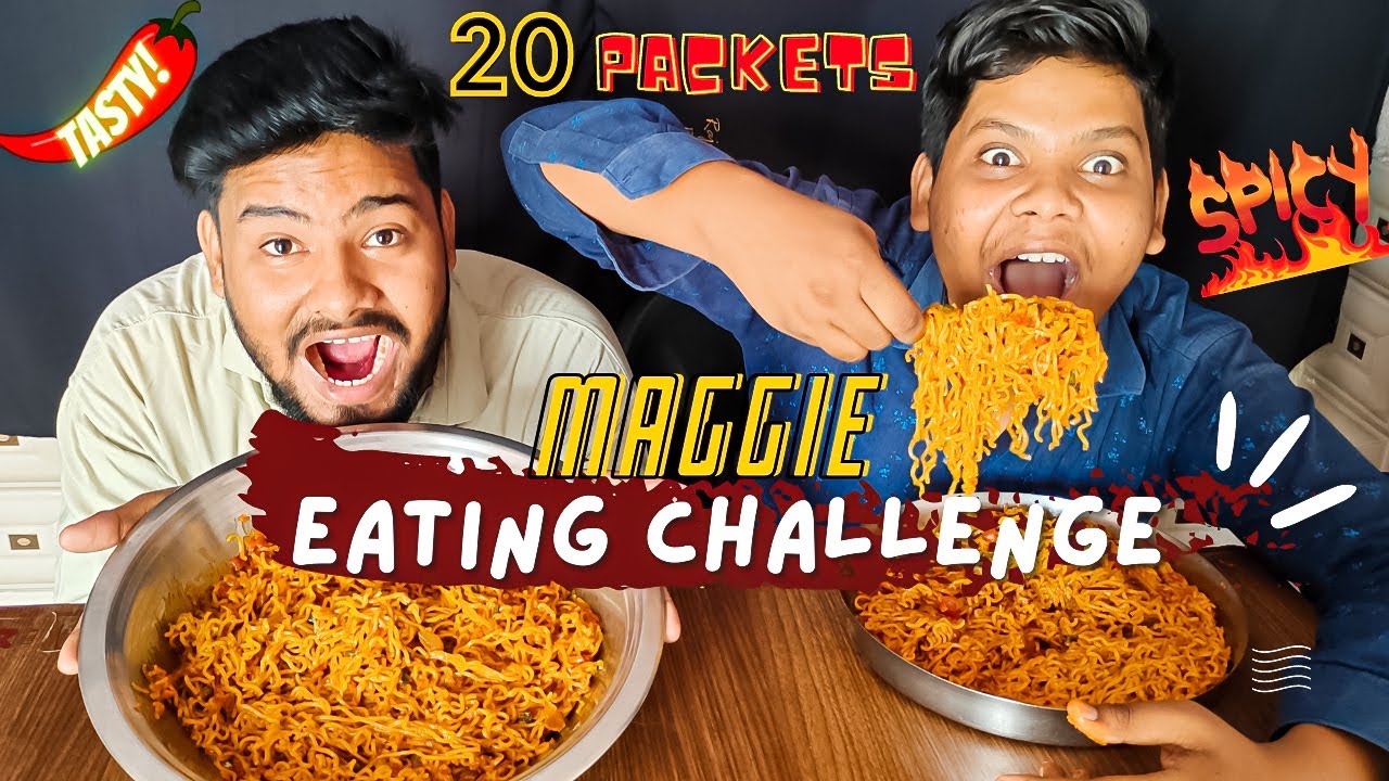 World's most spiciest Maggie eating challenge🥵|20 packets Maggie eating challenge|vlogger sohel ...