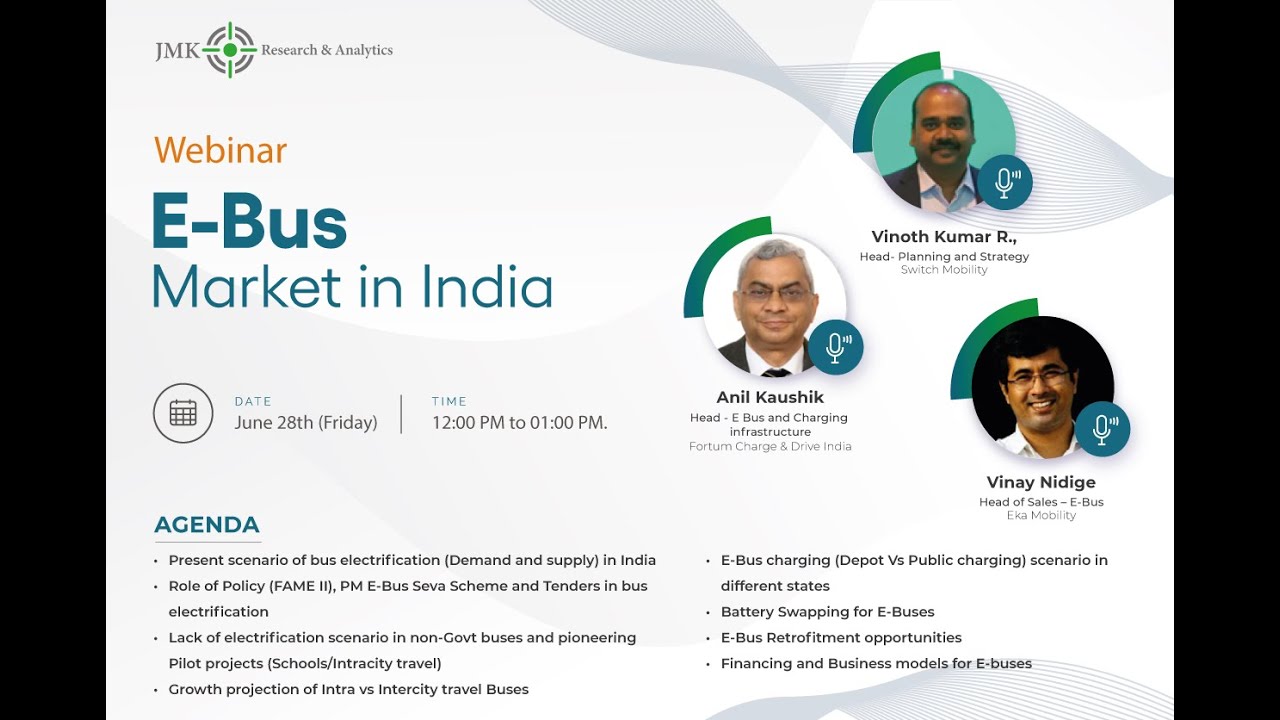 Webinar: E-Bus market in India by JMK Research - YouTube
