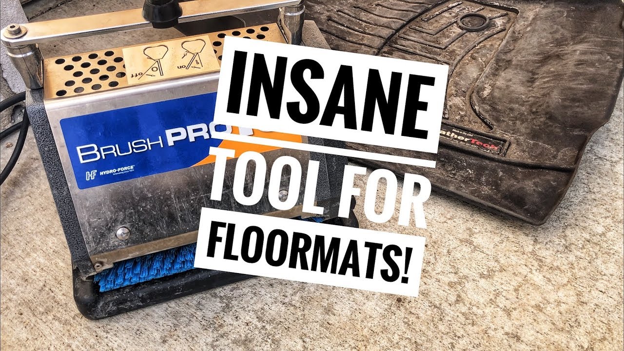 This could be the best tool for cleaning rubber floor mats - YouTube