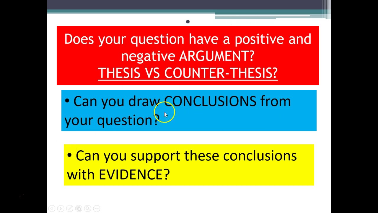 EPQ - Forming A Question - YouTube