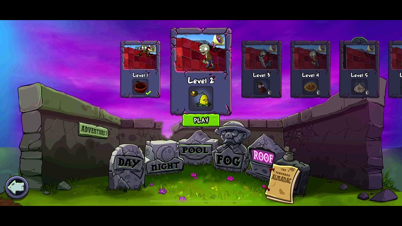 PvZ adventure mode mini games pt2 - YouTube