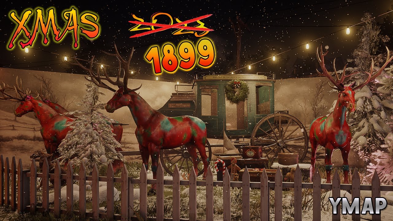 RDR2 | New Year decoration for cities | REDM YMAP XML - YouTube