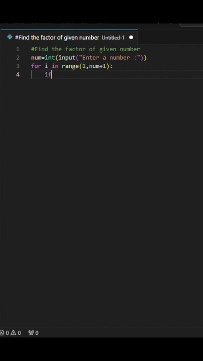 Python Program To Find Factor Of Numberpython Getitcoded Pythonprogramming Coding 