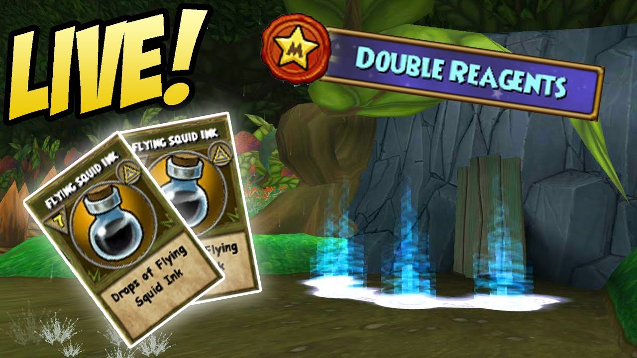 Wizard101: DOUBLE REAGENTS! - Secret Tunnel Farming LIVE! - YouTube