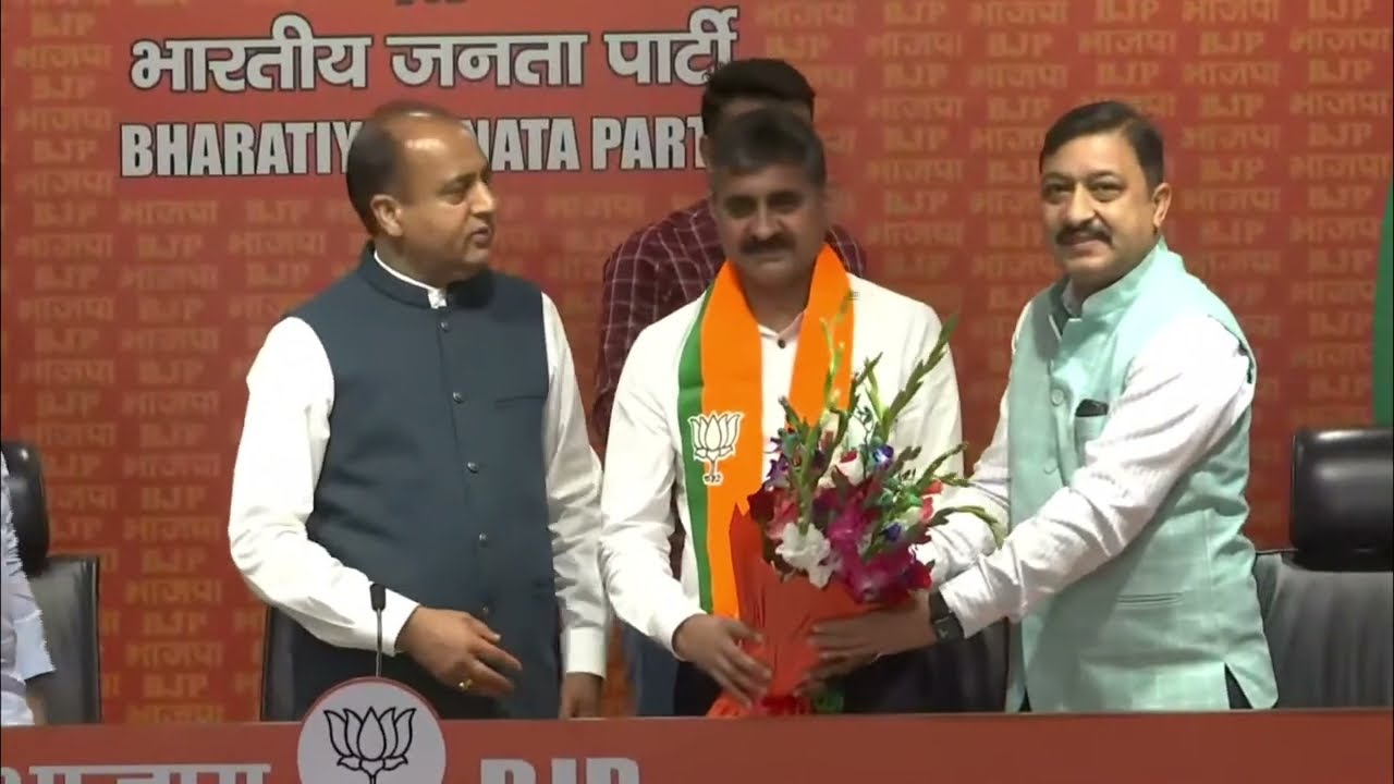 Shri Pawan Kumar Kajal and Shri Lakhvinder Singh Rana joins BJP at Party headquarters in New ...