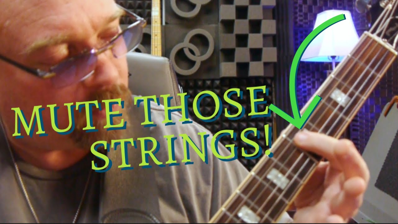 String Muting One Note- 6 Simple Rhythmic Exercises - YouTube