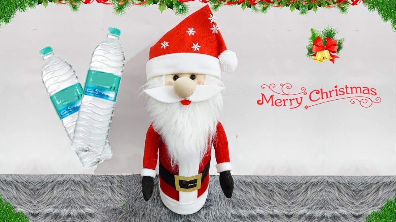 low budget Santa making idea with Plastic bottle | Best out of waste ...