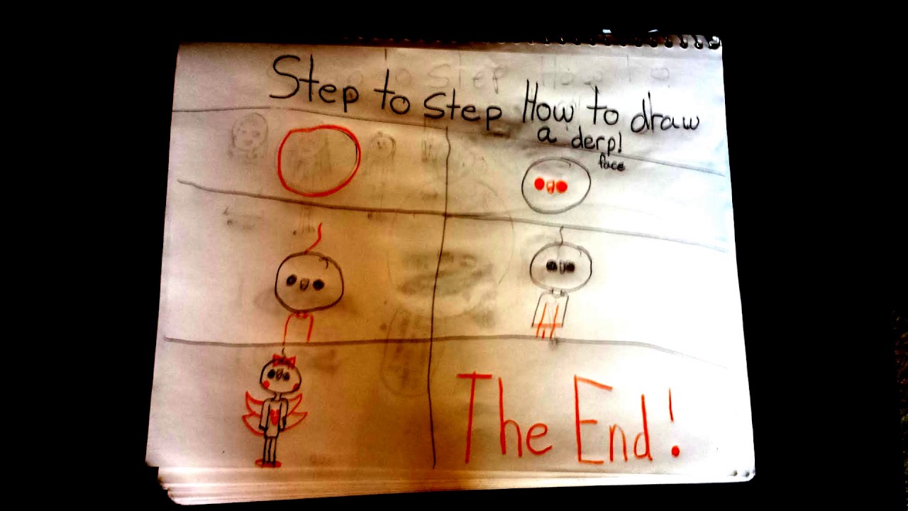 Easy for kids how to draw a derp! - YouTube