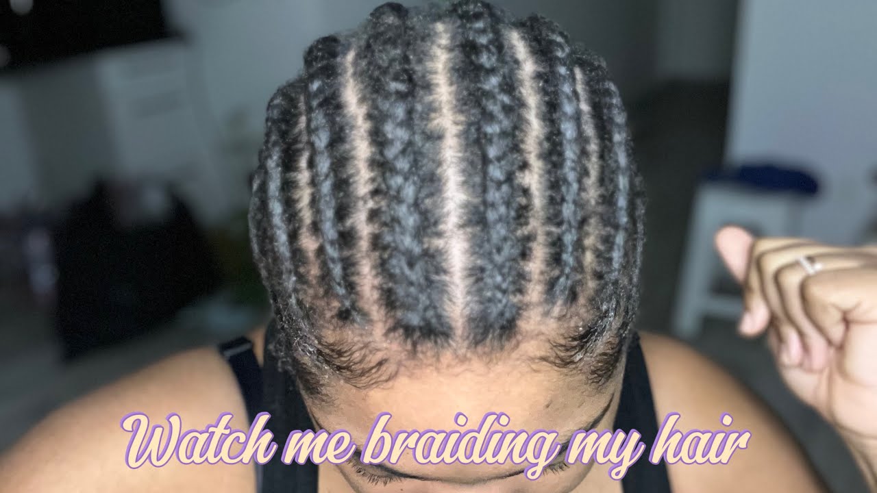 WATCH ME BRAIDING MY HAIR… JE ME TRESSE SEULE - YouTube