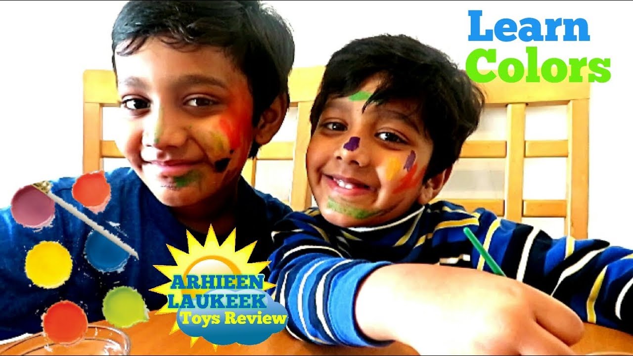 Learn color with face paint painting with colors for kids learn fruits ...