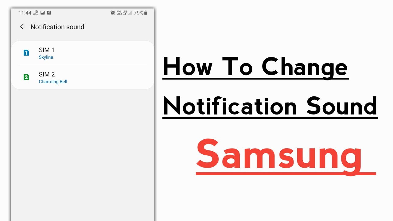 How To Change Notification Sounds in Samsung Galaxy - YouTube