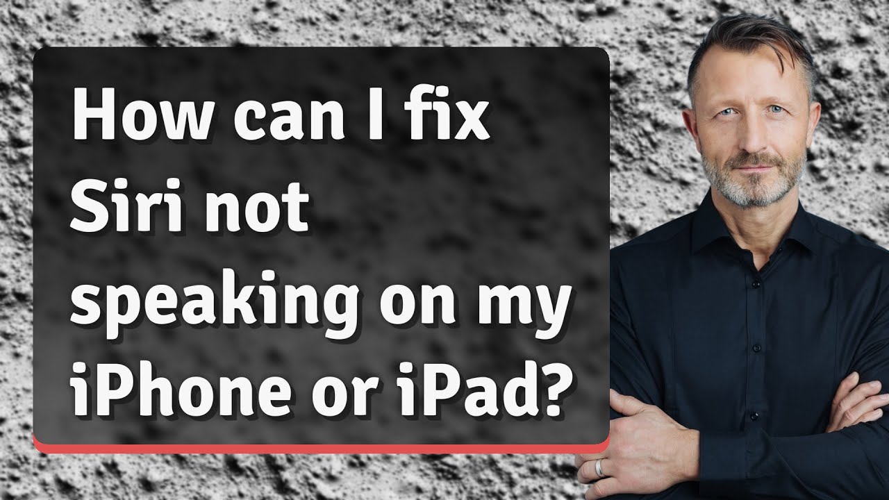 How can I fix Siri not speaking on my iPhone or iPad? - YouTube