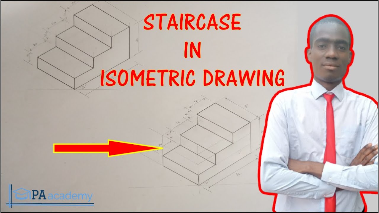 Isometric Staircase. How to Draw Stairs In Isometric Projection ...