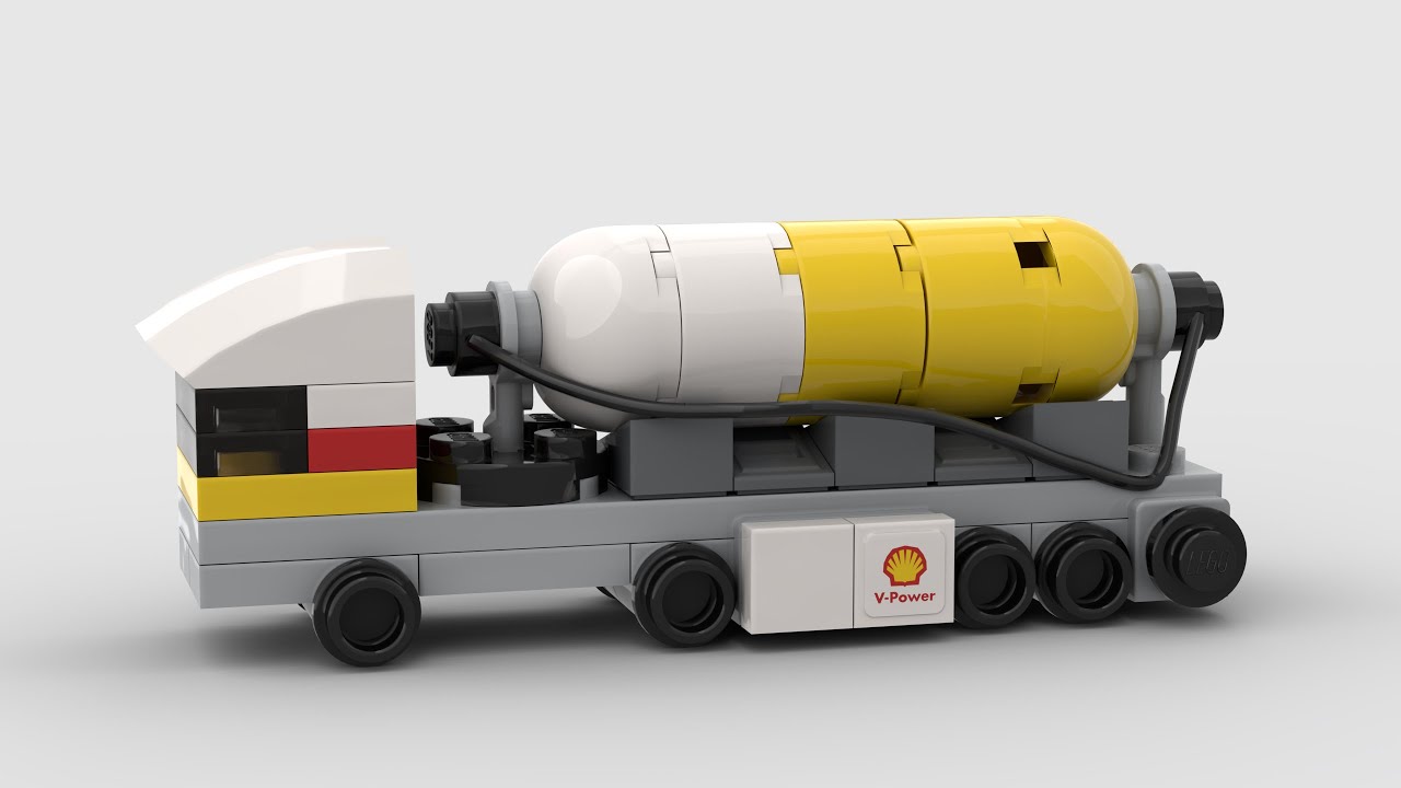 MOC LEGO Shell fuel delivery truck speed build in 4K - YouTube