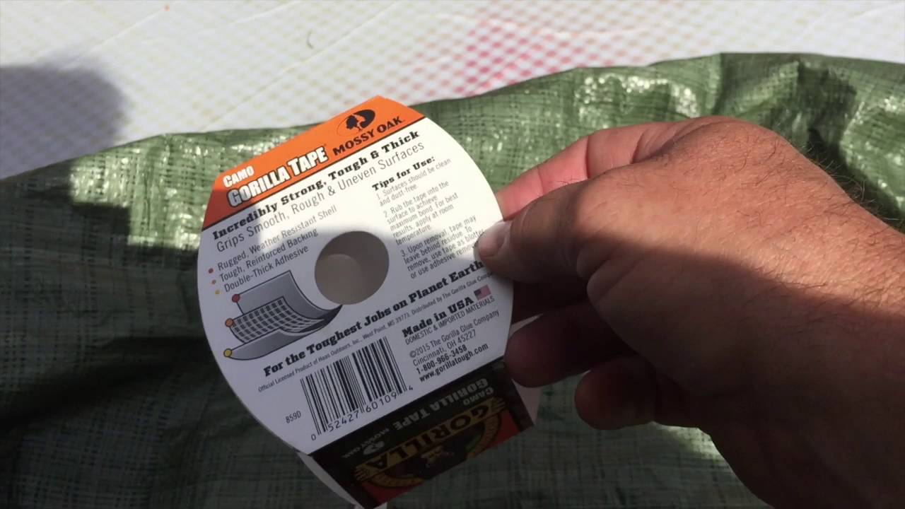 Patching My Vinyl Tarp That I Use for a Tent - YouTube