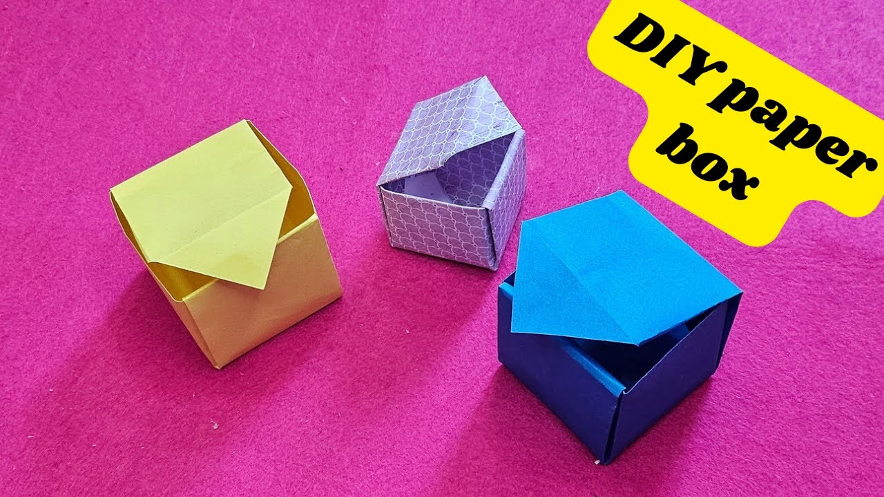 DIY - How To Make Paper Box | Paper Gift Box Origami/ Paper Craft - YouTube