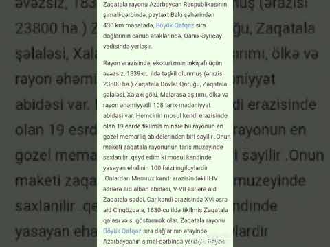 Zaqatala haqqinda maraqli melumat :-)