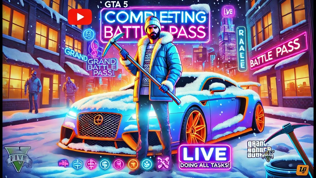 🎉COMPLETING THE BATTLE PASS in GTA 5 GRAND ROLEPLAY | All Tasks LIVE! 🏠 ...
