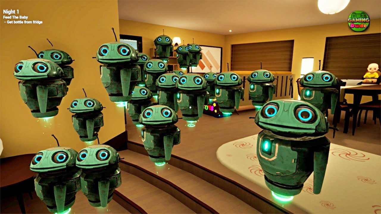 Playing Against 100 Newt Robot | Gameplay Walkthrough The Baby In Yellow HD - YouTube