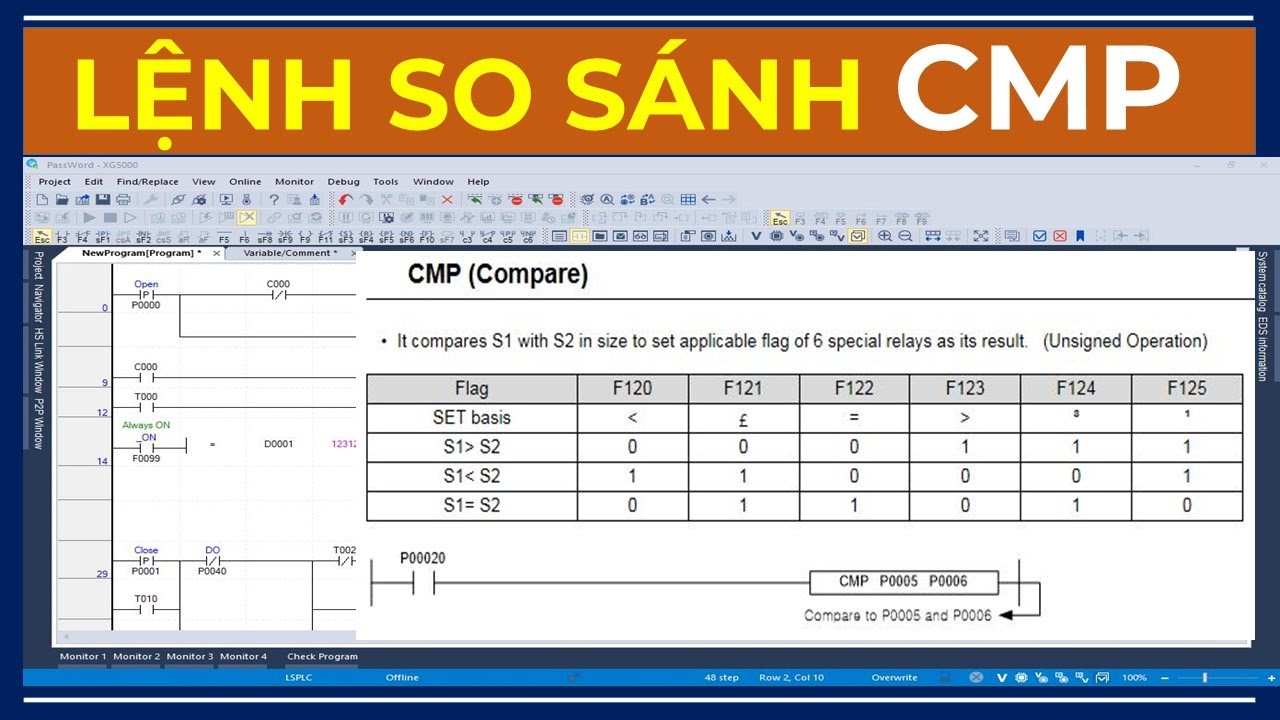 PLC-LS-#24 | Lệnh So Sánh CMP Plc Ls | Tự Học Plc - YouTube