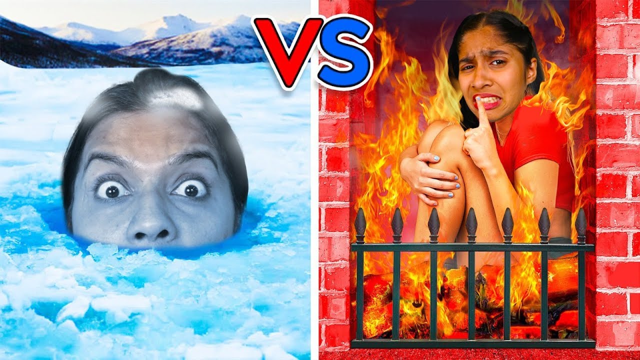 Extreme Hot vs Cold Challenge! Who Will Survive? - YouTube