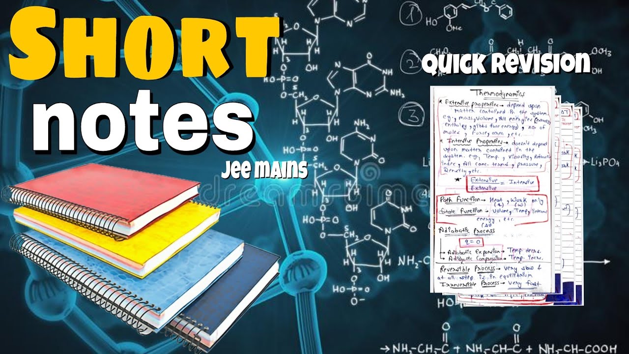 Shorts notes for last 10 days revision | JEE MAINS april attempt ...