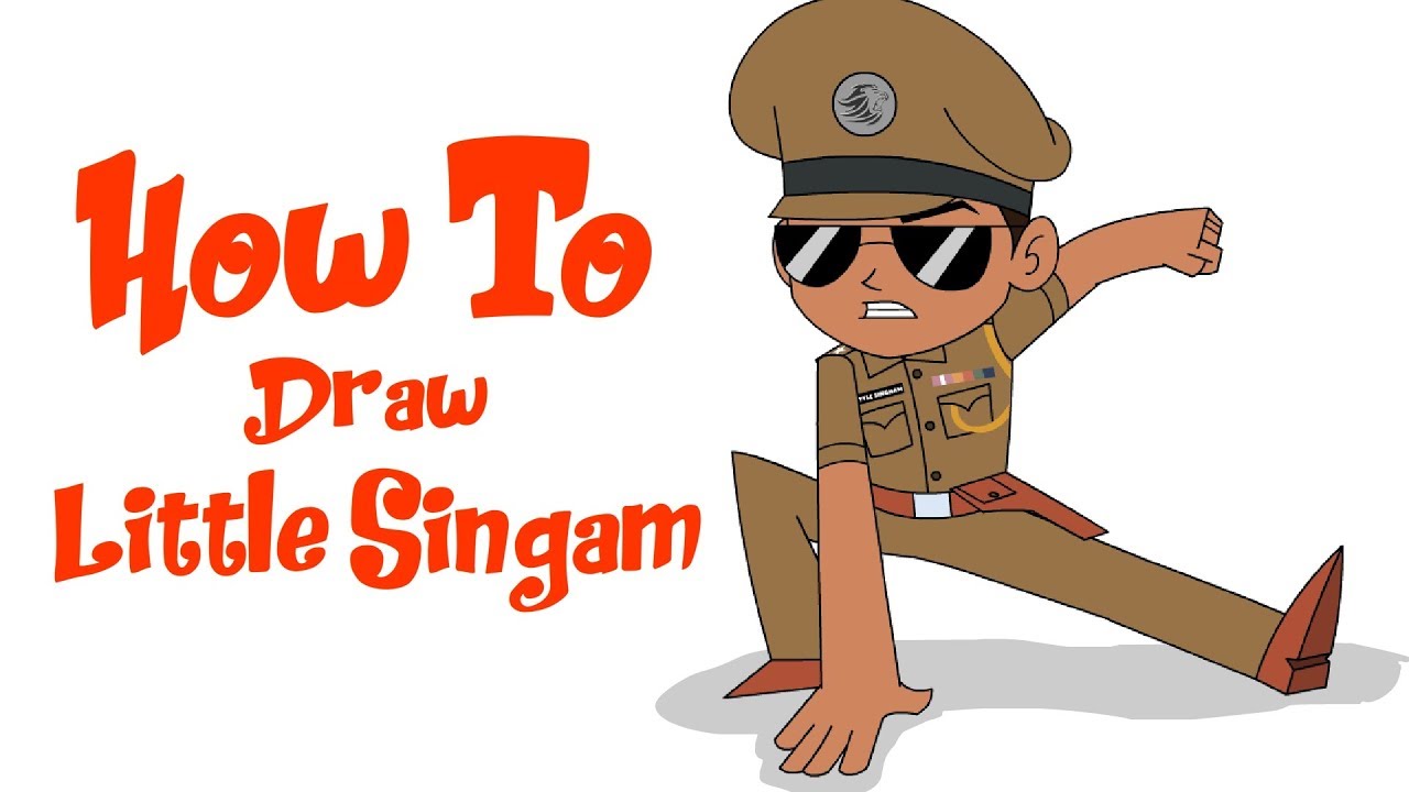 How To Draw Little Singam Cartoon Drawing | Simple & Easy to Draw for ...